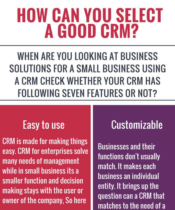 CRM Infographics with Small Business Infographics and Guide